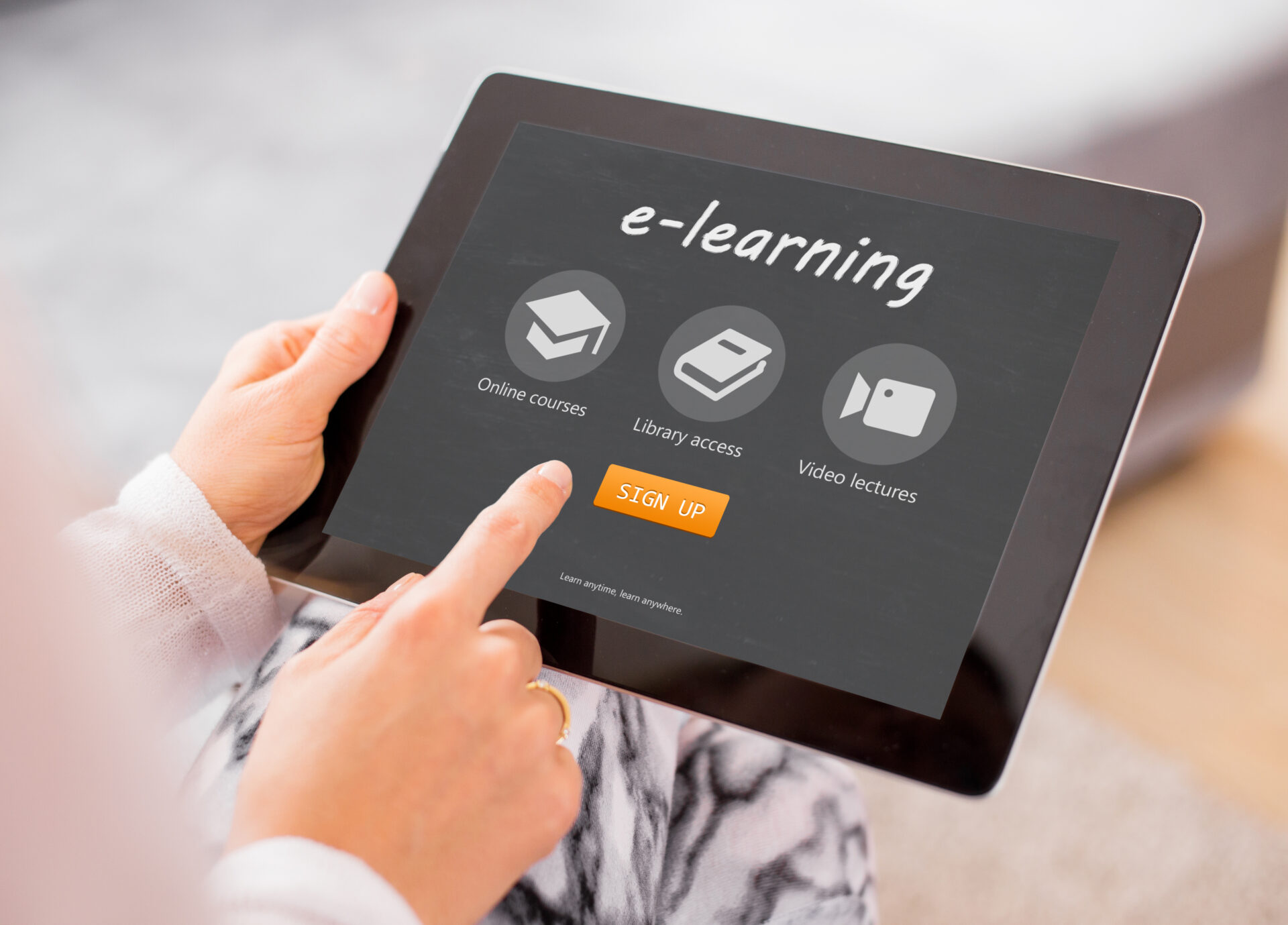 Sample E learning Website On Tablet Computer Ripen